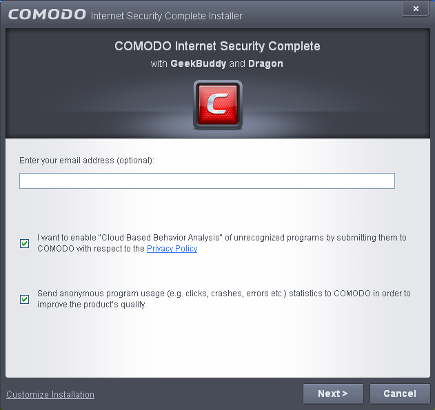 Read the installation instructions & Activation Steps for Comodo Internet Security Complete 7.0